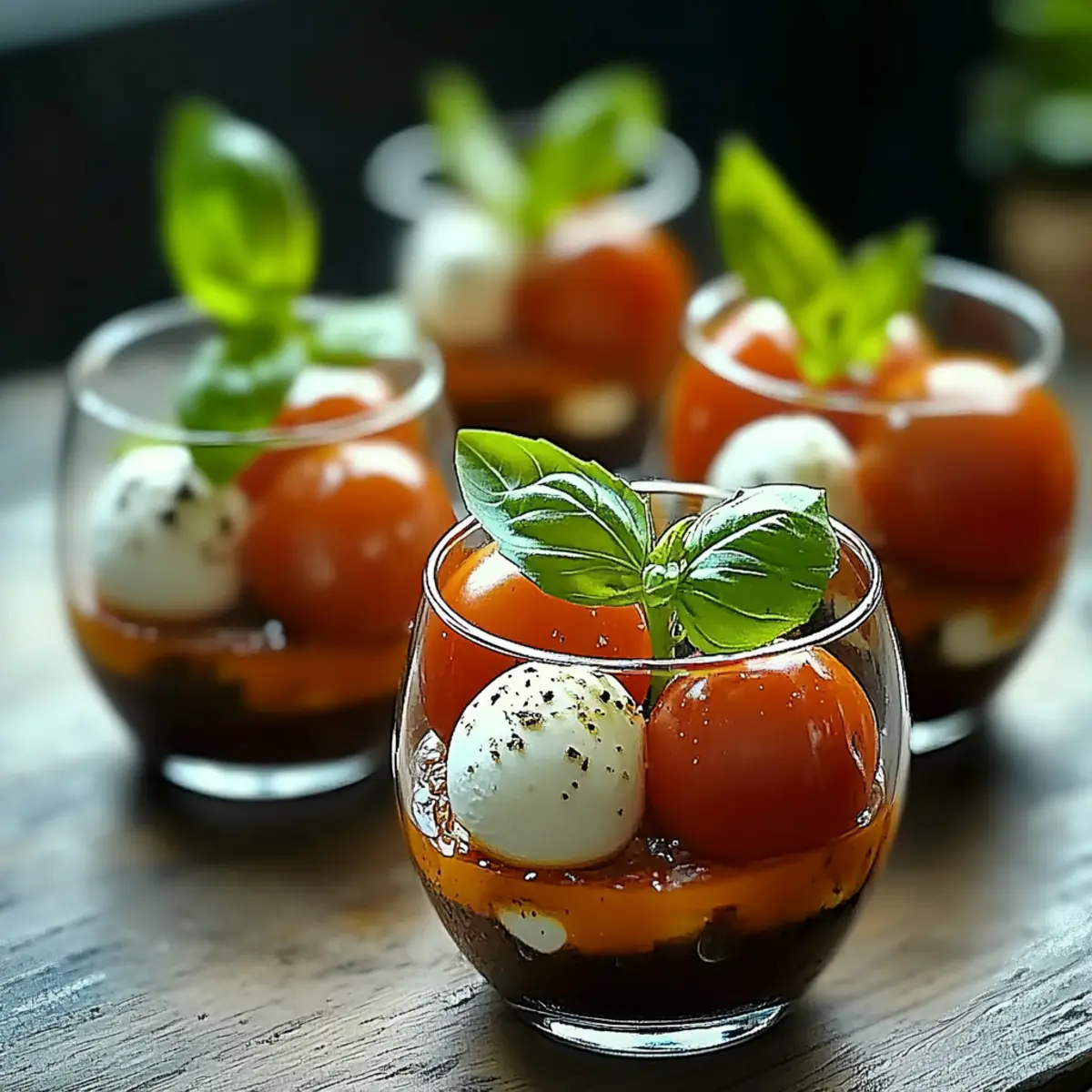 Delightful Verrines Apéritives Méditerranéennes: Tomatoes, Mozzarella ...