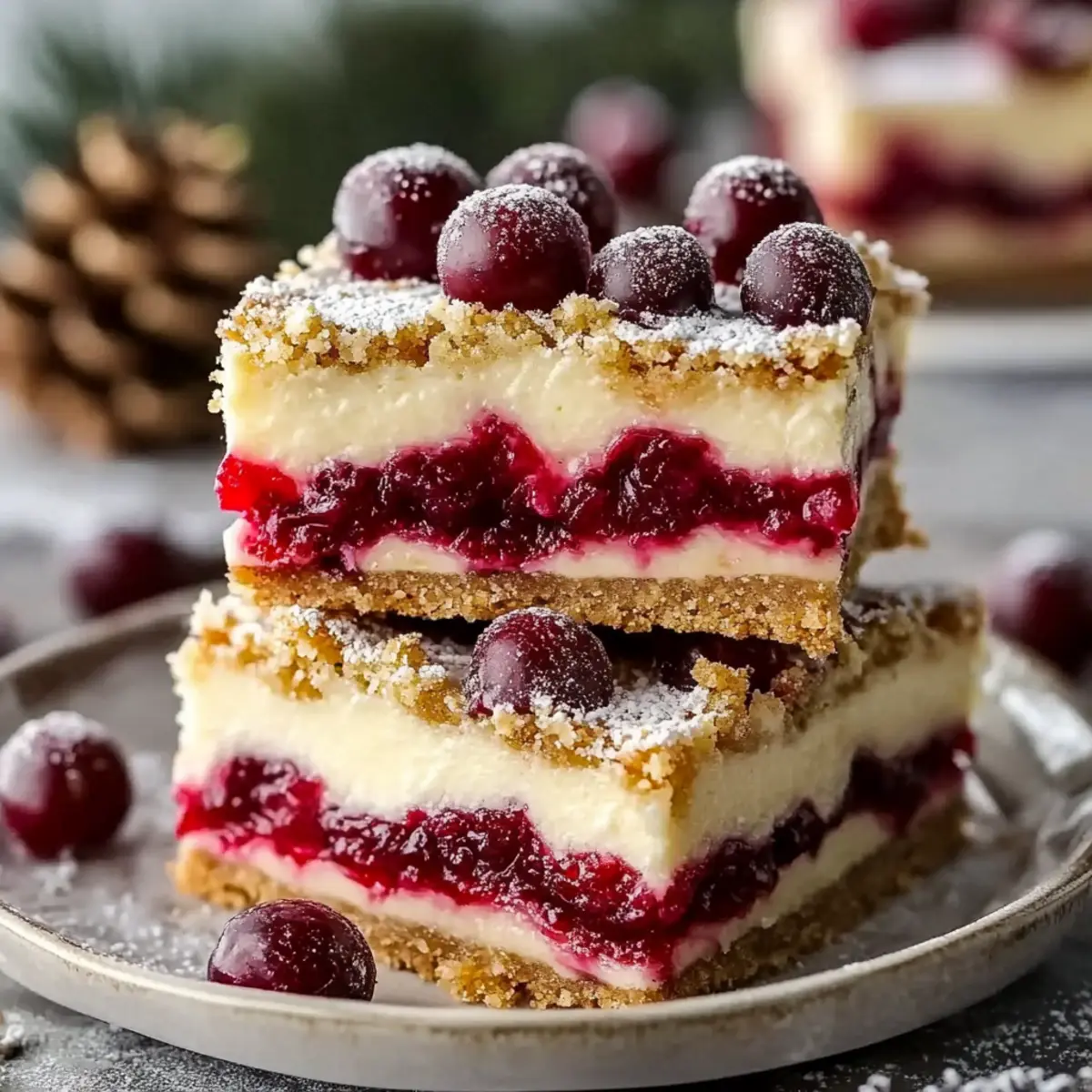 Irresistibly Creamy Christmas Cherry Cheesecake Bars Delight - Tasty!